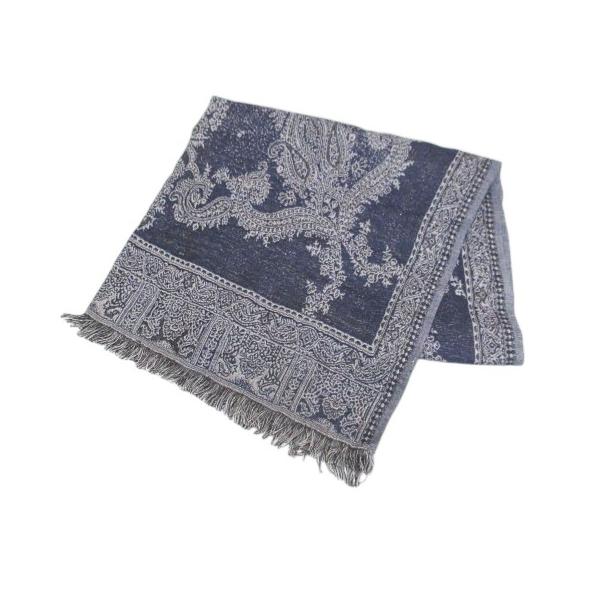 アドルフォドミンゲス ADOLFO DOMINGUEZ マフラー ストール ショール 紺系 ネイビー カットオフ 総柄 レディース【ブランド】アドルフォドミンゲス ADOLFO DOMINGUEZ【実寸サイズ】全長（フリンジ含まず）：190...