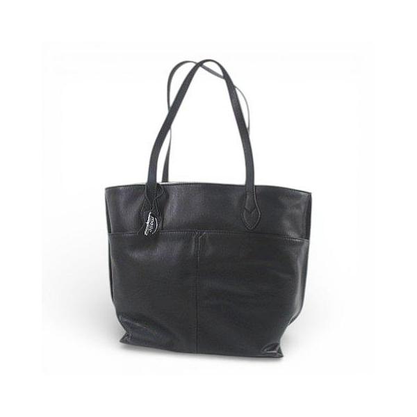 maile マイレ トートバッグ ブラック 黒系 レザー レディース【実寸サイズ】持ち手の長さ：55cm　ヨコ：37cm　タテ：28cm　マチ：11cm　　【素材】レザー【色】ブラック 黒系（画像参照）【仕様】オープン開閉　内ポケット 　オ...