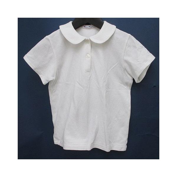 ファミリア Familiar 半袖 ポロシャツ 120 白系 ホワイト 無地 ハーフボタン 日本製 キッズ 子供服 【ブランド】ファミリア Familiar【表記サイズ】120【実寸サイズ】肩幅：29cm　身幅：34cm　着丈：42cm　袖...