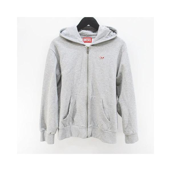ディーゼル キッズ DIESEL KIDS 長袖 パーカー ジャケット 156cm 灰系 グレー ロゴ 刺繍 ワッペン ジップアップ  キッズ【ブランド】ディーゼル キッズ DIESEL KIDS【表記サイズ】156cm【実寸サイズ】肩幅：...