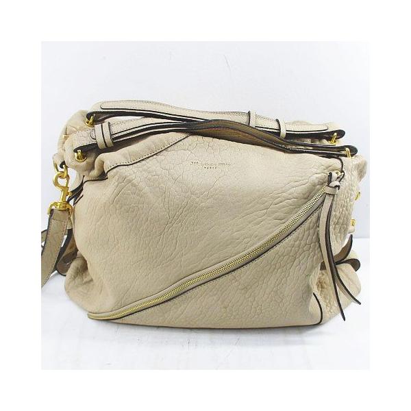 マルティーヌ・シットボン MS by Martine SITBON bag トートバッグ ハンド ショルダー 2WAY ベージュ レザー レディース【実寸サイズ】持ち手の長さ：38cm　ヨコ：42cm　タテ：25cm　マチ：15cm　ショル...