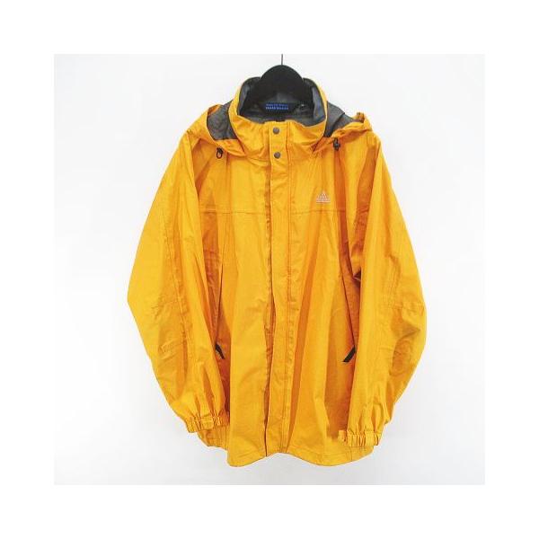 タラスブルバ TARAS BOULBA アウトドアウェア マウンテンパーカー ジャケット 0 オレンジ系 日本製 ジップアップ ロゴ 文字 刺繍 メンズ【表記サイズ】0【実寸サイズ】身幅：62cm　着丈：74cm　ゆき丈：85cm　　【素材...