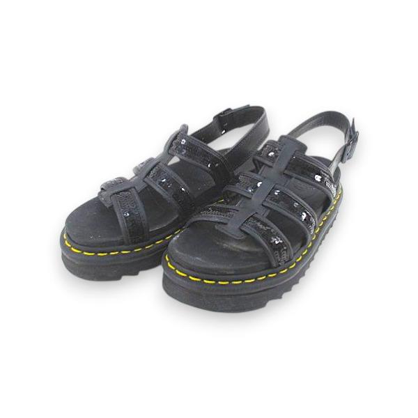 ドクターマーチン DR.MARTENS 24631033 YELENA SEQUIN イェレナ シークイン サンダル スパンコール 37 ブラック 黒系 レザー レディース【ブランド】ドクターマーチン DR.MARTENS【表記サイズ】37...
