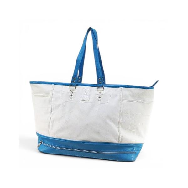 BOLSA VOADORA ボルサヴォアドーラ トートバッグ バイカラー ホワイト 白系 レザー調 メンズ レディース【実寸サイズ】持ち手の長さ：60cm　ヨコ：61cm　タテ：35cm　マチ：19cm　　【素材】内ポケット　オープンポケッ...