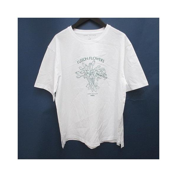 23区 オンワード樫山 ジェーンパッカー JANE PACKER コラボ 花柄 フラワー 半袖 Tシャツ カットソー 44 白系 ホワイト 刺繍 レディース【ブランド】23区 オンワード樫山【表記サイズ】44【実寸サイズ】肩幅：46cm　身...