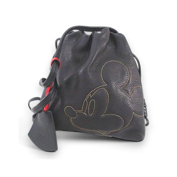 ゲンテン genten Disney 巾着 ショルダーバッグ ミッキーマウス ステッチ ブラック 黒系 レザー レディース【ブランド】ゲンテン genten【実寸サイズ】ヨコ：25cm　タテ：25cm　マチ：2cm　ショルダーの長さ：33c...