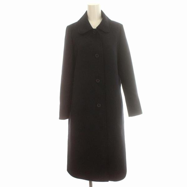 レステラ LESTERA ステンカラーコート ロング コート 40 M ネイビー 紺 /☆G レディース【表記サイズ】40/M相当【実寸サイズ】肩幅：37cm　身幅：45cm　袖丈：56cm　着丈：100cm　　【素材】ポリエステル100%...