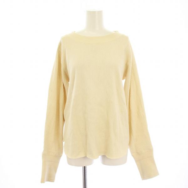 クロ KURO MILITARY RIB OVERSIZED OPENED BACK L/S TEE 980004 Tシャツ カットソー リブ 長袖 1 アイボリー【ブランド】クロ KURO【表記サイズ】1【実寸サイズ】肩幅：39cm　身幅...