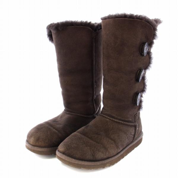 アグ オーストラリア UGG australia W BAILEY BUTTON TRIPLET ムートンブーツ ミドルブーツ USA6 23cm 茶 S/N1873 /TK レディース【ブランド】アグ オーストラリア UGG austra...