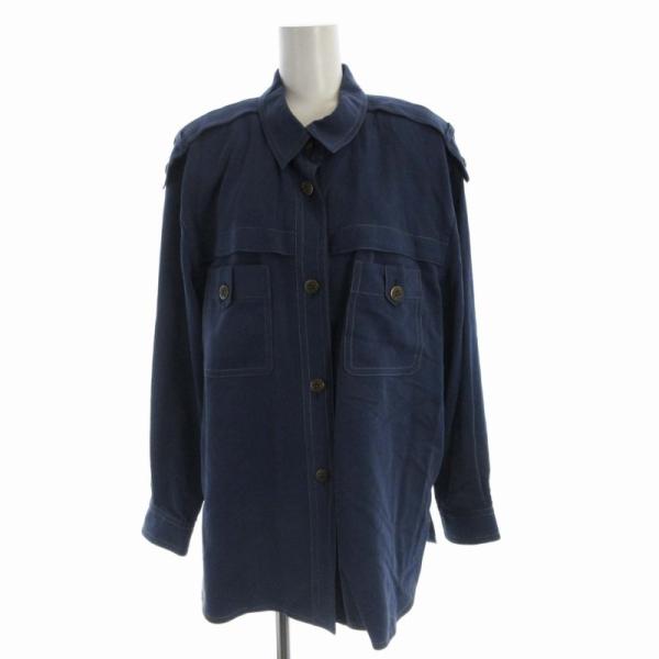 レリアン Leilian シャツジャケット アウター 15+ 青 ブルー 562208B /RO レディース【ブランド】レリアン Leilian【表記サイズ】15+【実寸サイズ】肩幅：約47cm　身幅：約51cm　袖丈：約51cm　着丈：約...