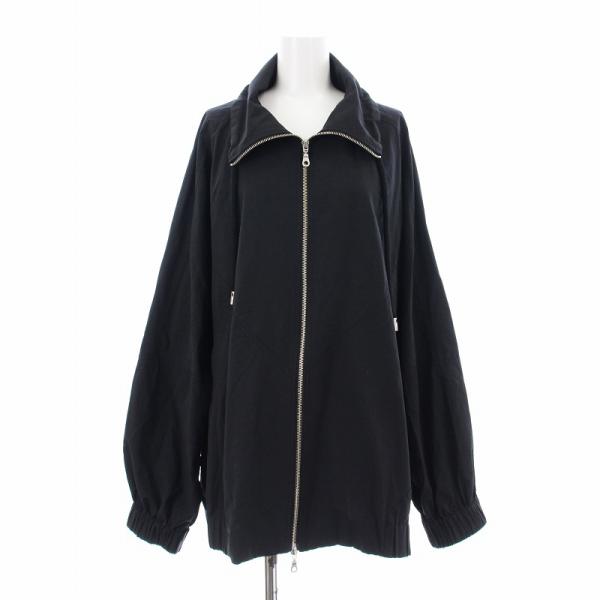 マーラ malla 綿混 ドルマン ブルゾン ジャケット ジップアップ 38 黒 ブラック mo03FJ051 /KU レディース【表記サイズ】38【実寸サイズ】着丈：71cm　ゆき丈：89cm　裾幅：68cm　　【素材】表地 綿 ナイロン...