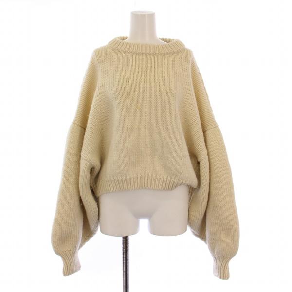 アパルトモン ドゥーズィエムクラス I LOVE MR.MITTENS Jackie Jum ニット セーター 長袖 クルーネック ショート丈 ウール アイボリー【ブランド】アパルトモン ドゥーズィエムクラス L'Appartement D...