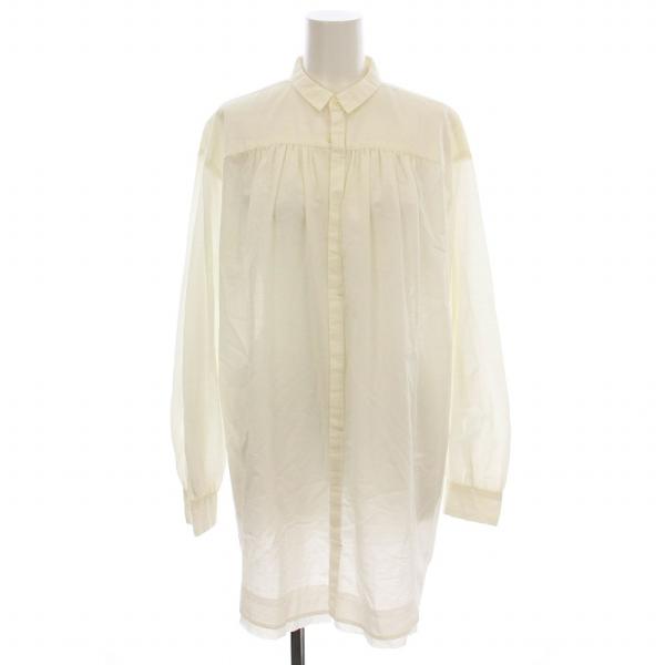 パドカレ pas de calais ウール混 シャツ ブラウス MP-1912 長袖 比翼ボタン 36 白 ホワイト /☆G レディース【ブランド】パドカレ pas de calais【表記サイズ】36【実寸サイズ】肩幅：46cm　身幅：...