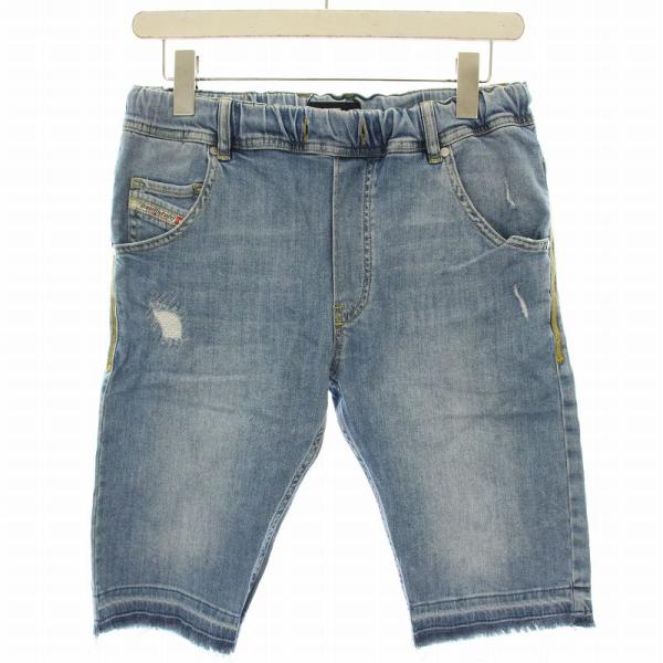 ディーゼル DIESEL デニムパンツ ジーンズ ハーフ イージー ショート カットオフ ダメージ加工 14 水色 ライトブルー 00J4R5-KXB4L【ブランド】ディーゼル DIESEL【表記サイズ】14【実寸サイズ】ウエスト：70cm...