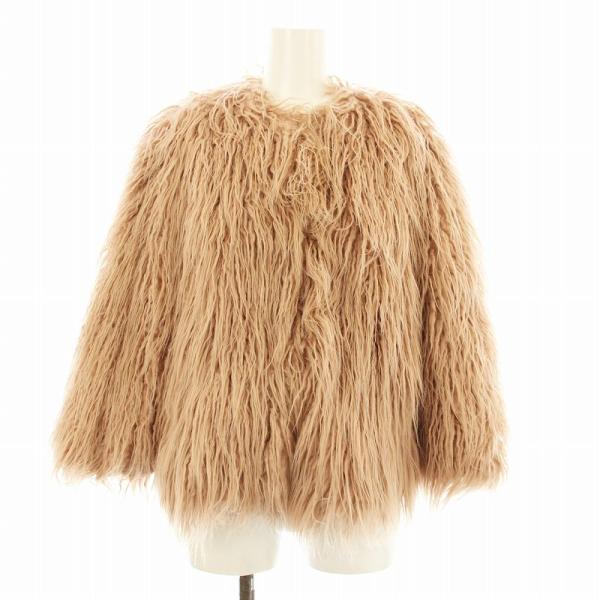 セオリー Theory CODY ELSTANA2 ノーカラージャケット フェイクファー 七分袖 S ピンク 6409603 /KU レディース【ブランド】セオリー Theory【表記サイズ】S【実寸サイズ】肩幅：36cm　身幅：42cm　...