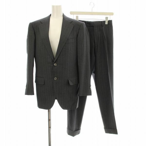 フランコプリンツェバァリ FRANCO PRINZIVALLI Ermenegildo スーツ テーラードジャケット スラックス Zegna生地 グレー 8HD52257S-2 /OR メンズ【表記サイズ】実寸サイズを。【実寸サイズ】ジャケ...