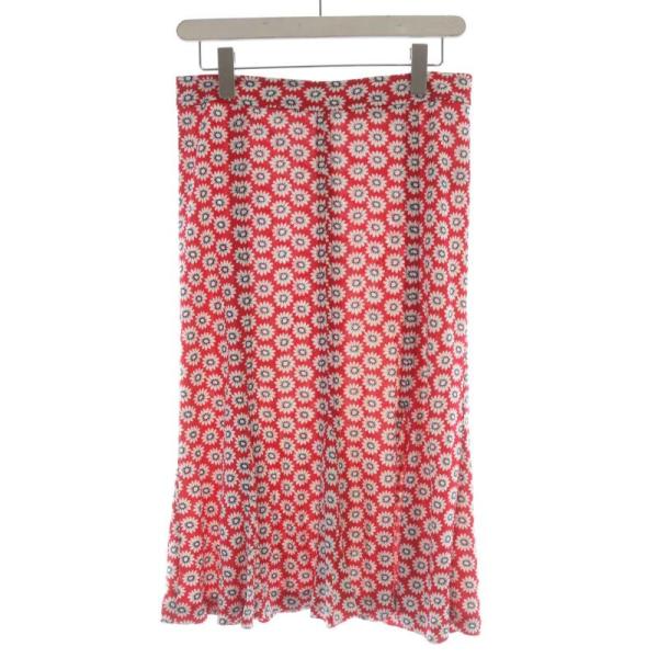 トリーバーチ TORY BURCH フレアスカート ミモレ ロング 花柄 S 赤 レッド 白 ホワイト 79173-1-46002 /RO レディース【ブランド】トリーバーチ TORY BURCH【表記サイズ】S【実寸サイズ】ウエスト：約7...
