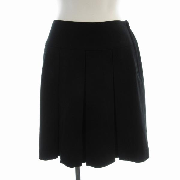 バーバリー ロンドン BURBERRY LONDON プリーツスカート ひざ丈 170A 黒 ブラック C1S01-101-09 /EE レディース【ブランド】バーバリー ロンドン BURBERRY LONDON【表記サイズ】170A【実寸...