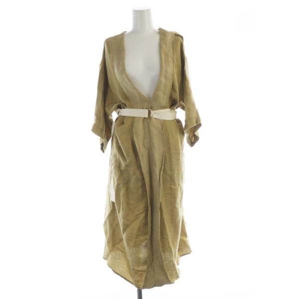 イッペイ タケイ ippei takei ワンピース マキシ ロング ベルト Vネック 半袖 ベージュ /RO レディース【ブランド】イッペイ タケイ ippei takei【表記サイズ】品質タグ欠品のため、分かりかねます。【実寸サイズ】肩...