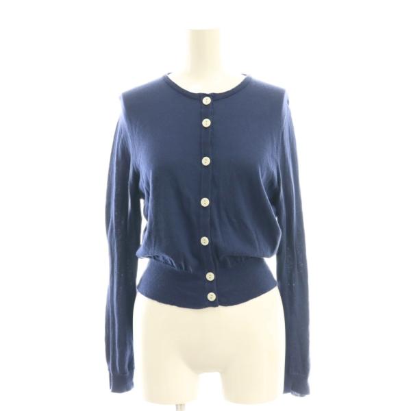 マチコジント ロンドン machiko jinto london  カーディガン 38 紺 /CX ■OS レディース【表記サイズ】38【実寸サイズ】肩幅：37cm　身幅：38cm　着丈：47cm　袖丈：60cm　　【素材】綿【色】紺【状態...
