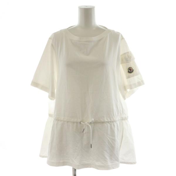 モンクレール MONCLER 23SS MAGLIA MANICHE CORTE Tシャツ カットソー 半袖 異素材切替 ワッペン ロゴ M 白 I10938C00034 829HP【ブランド】モンクレール MONCLER【表記サイズ】M【...