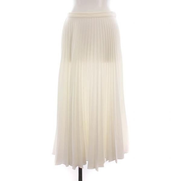 シャイナモート SHAINA MOTE プリーツスカート ロング 4 白 A0802FS200 /YM レディース【表記サイズ】4【実寸サイズ】ウエスト：66cm　ヒップ：82cm　スカート丈：81cm　　【素材】ポリエステル100％【色】...