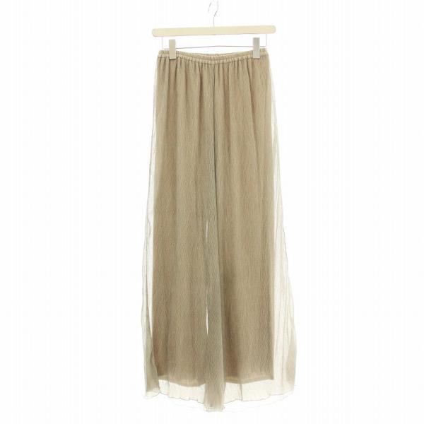 トゥデイフル TODAYFUL クレープラフパンツ ワイド イージー シアー 38 茶 ブラウン 12010716 /OR レディース【ブランド】トゥデイフル TODAYFUL【表記サイズ】38【実寸サイズ】ウエスト：約60cm　もも幅：約...