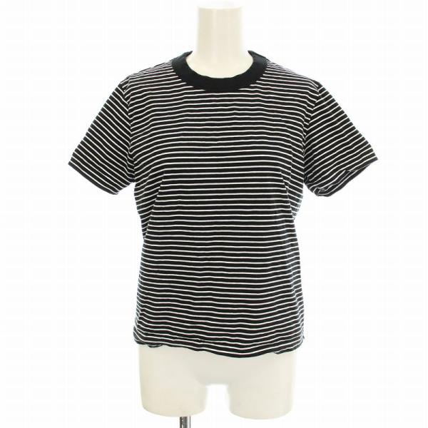 オーチバル ORCIVAL オーシバル クルーネック ショートスリーブ MR42-116-01 Tシャツ ボーダー 半袖 1 黒 白【ブランド】オーチバル ORCIVAL オーシバル【表記サイズ】1【実寸サイズ】肩幅：36cm　身幅：47c...