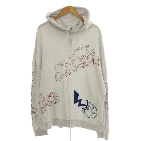 ウェルダン WE11DONE パーカー スェット プルオーバー M ライトグレー /☆G メンズ【ブランド】ウェルダン WE11DONE【表記サイズ】M【実寸サイズ】肩幅：80cm　身幅：60cm　袖丈：55cm　着丈：67cm　　【素材】...