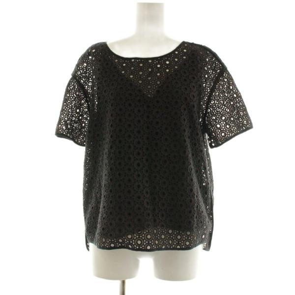バイ マレーネ ビルガー BY MALENE BIRGER ブラウス カットソー 半袖 総レース 34 茶 ブラウン 黒 ブラック ONESTIAN /OR レディース【ブランド】バイ マレーネ ビルガー BY MALENE BIRGER【...