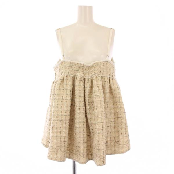 チェスティ Chesty 24SS 刺繍ツイードキャミソール フレア 1 ベージュ 24A601. /BB レディース【ブランド】チェスティ Chesty【表記サイズ】1【実寸サイズ】身幅：約42cm　前身頃：約48cm　総丈：約66cm　...
