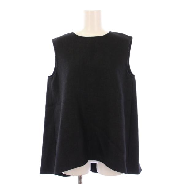 ヨーコチャン YOKO CHAN チュニック ノースリーブ クルーネック リネン 36 黒 YCB-117-083 /BM レディース【ブランド】ヨーコチャン YOKO CHAN【表記サイズ】36【実寸サイズ】身幅：50cm　着丈：72cm...