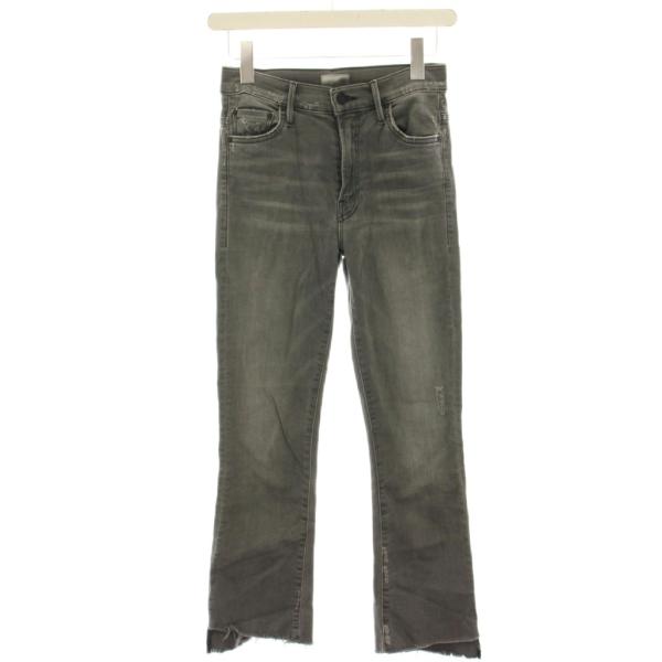 マザー mother INSIDER CROP デニムパンツ ジーンズ フレアパンツ ブーツカット ダメージ加工 カットオフ 24 グレー 2810600367【ブランド】マザー mother【表記サイズ】24【実寸サイズ】ウエスト：62c...
