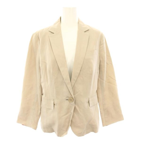 ポールスミス PAUL SMITH テーラードジャケット シングル 裏地チェック柄 麻 リネン 42 ベージュ JKPSBM1402 /YT レディース【ブランド】ポールスミス PAUL SMITH【表記サイズ】42B 84〜88H 91〜...