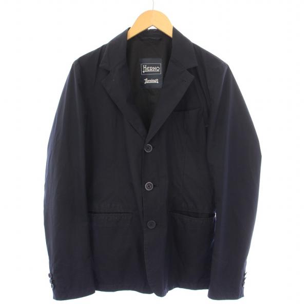 ヘルノ HERNO PACCABLE BLAZER Laminar WINDSTOPPER テーラードジャケット ブレザー アウター シングル 総裏地 ストレッチ 46 紺【ブランド】ヘルノ HERNO【表記サイズ】46【実寸サイズ】肩幅：...