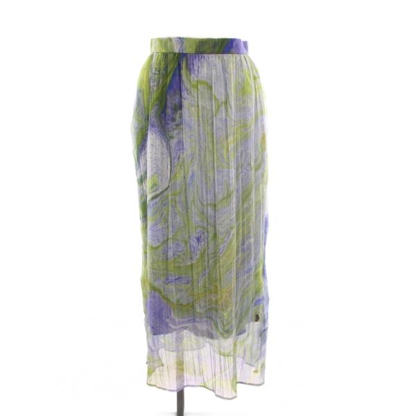 アメリヴィンテージ Ameri VINTAGE 22SS MEDI ERIN WRINKLE SKIRT スカート ロング プリーツ 総柄 M 青紫 黄緑 02210940470 レディース【ブランド】アメリヴィンテージ Ameri VIN...
