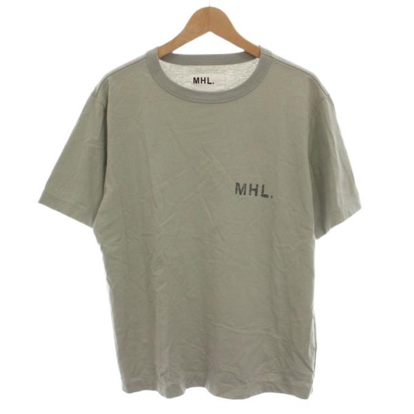 マーガレットハウエル MHL. 25SS FADED PRINTED COTTON JERSEY Tシャツ カットソー 半袖 M 薄緑 グレー 596-5166515 /YM メンズ【ブランド】マーガレットハウエル MHL.【表記サイズ】M...