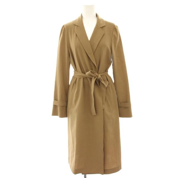 アンタイトル UNTITLED ガウンコート ロング リボン 2 茶 ブラウン AI153-96405JJ /HN レディース【ブランド】アンタイトル UNTITLED【表記サイズ】2【実寸サイズ】肩幅：38cm　身幅：51cm　着丈：10...