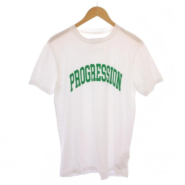 プログレス PROGRESS RUNNING CLUB Tシャツ カットソー 半袖 クルーネック ロゴ プリント S 白 /BM メンズ【ブランド】プログレス PROGRESS【表記サイズ】S【実寸サイズ】肩幅：43cm　身幅：49cm　着...