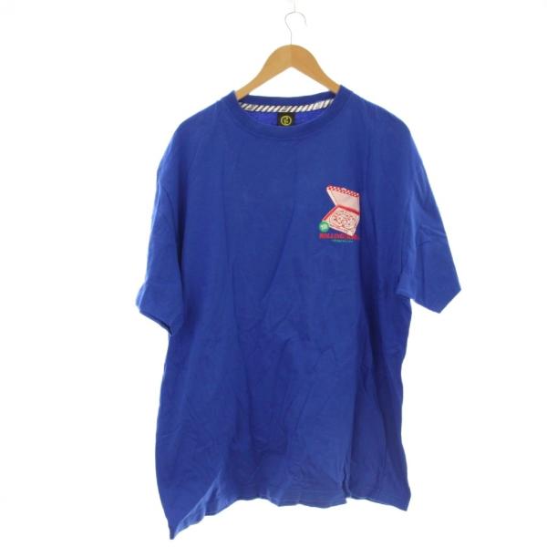 ローリングクレイドル ロリクレ Rolling Cradle Tシャツ XXL 青 プリント ラウンドネック ピザ 半袖 /JP メンズ【ブランド】ローリングクレイドル ロリクレ Rolling Cradle【表記サイズ】XXL【実寸サイズ...