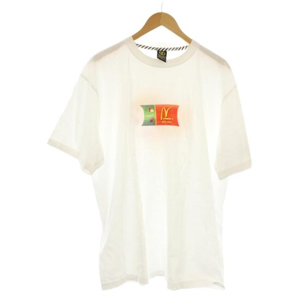 ローリングクレイドル ロリクレ Rolling Cradle Tシャツ XXL 白 半袖 グラフィックプリント マクドナルド ラウンドネック /JP メンズ【ブランド】ローリングクレイドル ロリクレ Rolling Cradle【表記サイズ...