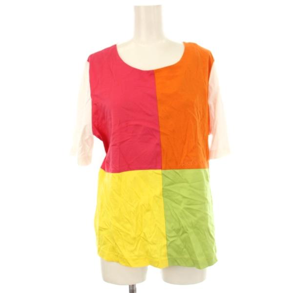 未使用品 ピエールカルダン Pierre Cardin Tシャツ 46 マルチカラー 半袖 ラウンドネック /JP レディース【ブランド】ピエールカルダン Pierre Cardin【表記サイズ】46【実寸サイズ】肩幅：約36.5cm　身幅...
