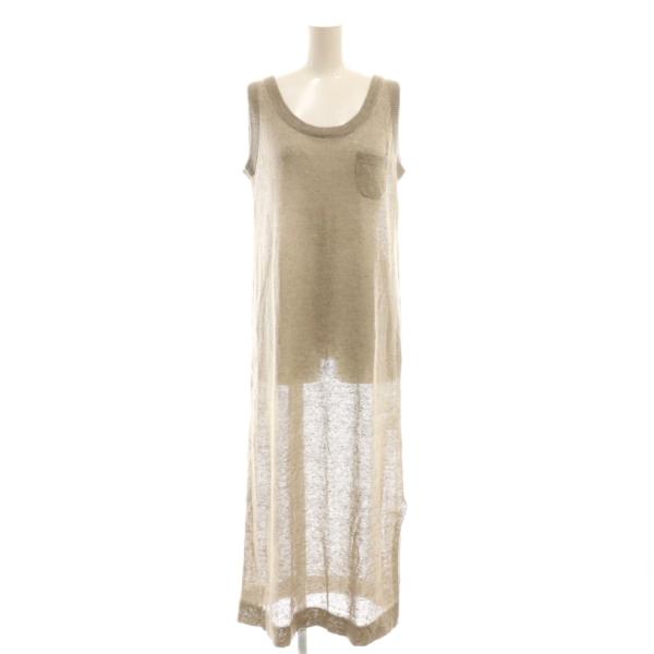 イエリ IERI ワンピース ロング ノースリーブ リネン グレージュ ブルー 青 /CX ■OS レディース【ブランド】イエリ IERI【表記サイズ】サイズの表記なし（＊実寸サイズをご確認下さい）【実寸サイズ】身幅：41cm　総丈：113...