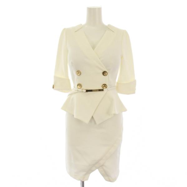 アンディ ANDY ワンピース ミニ丈 五分袖 ベルト付き S 白 /BM レディース【表記サイズ】S【実寸サイズ】肩幅：35cm　身幅：41cm　着丈：84.5cm　袖丈：32.5cm　　【素材】ポリエステル ポリウレタン【色】白 ホワイ...