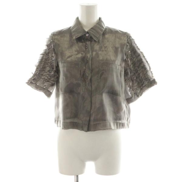 アメリヴィンテージ Ameri VINTAGE 24SS FRILL SLEEVE SHEER SHIRT シャツ ブラウス 半袖 S グレー 02410461240 /AN19 レディース【ブランド】アメリヴィンテージ Ameri VIN...