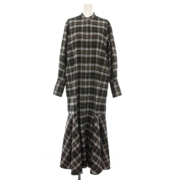 アダムエロペ Adam et Rope' 21AW マーメイドシャツワンピース ロング 長袖 F グレー 茶 カーキ GAE-51590-B /YM レディース【ブランド】アダムエロペ Adam et Rope'【表記サイズ】F【実寸サイズ...