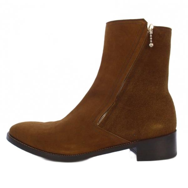 ISAMU KATAYAMA BACKLASH WHITE FLAGS カーフスエード ダブルジップブーツ 26 ベージュ メンズ【ブランド】イサムカタヤマバックラッシュ ISAMU KATAYAMA BACKLASH【表記サイズ】26【実...