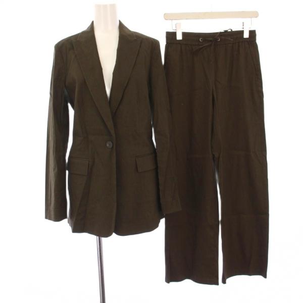 セオリーリュクス theory luxe 23SS Crisp Linen Arvada NL main スーツ テーラードジャケット パンツ スラックス 36 カーキ【ブランド】セオリーリュクス theory luxe【表記サイズ】36【...