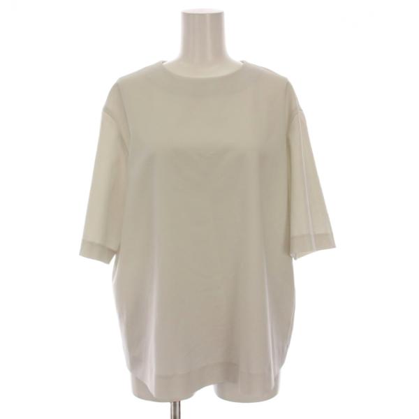 セオリーリュクス theory luxe 24SS SYCAMORE 2 IVEY プルオーバー ブラウス カットソー 半袖 38 ライトグレー オフホワイト【ブランド】セオリーリュクス theory luxe【表記サイズ】38【実寸サイズ...