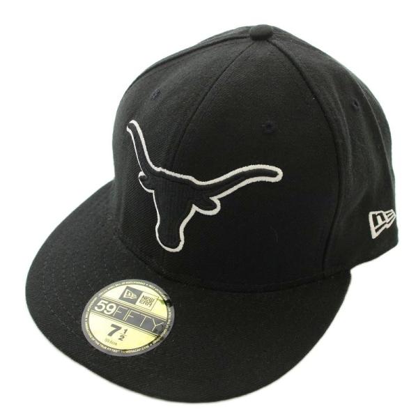 ニューエラ NEW ERA Texas Longhorns テキサスロングホーン キャップ ウール 7.5 黒 ブラック /☆G メンズ【ブランド】ニューエラ NEW ERA【表記サイズ】7.5 【実寸サイズ】つば：6.5cm　頭周り：59...